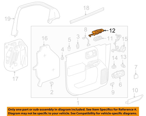 GM OEM 19-23 Sierra 1500 Front Door Interior Trim-Switch Panel 84363372 ...