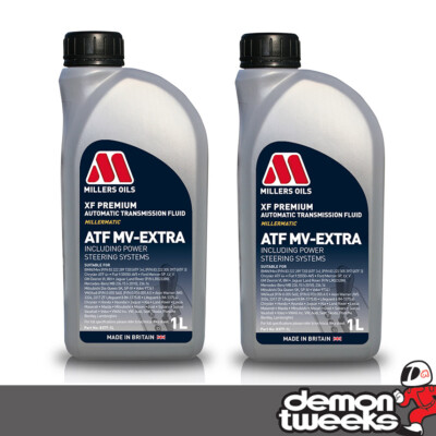 2 x Millers Oils XF Premium Fully Synthetic ATF MV Extra Oil - 1 Litre ...