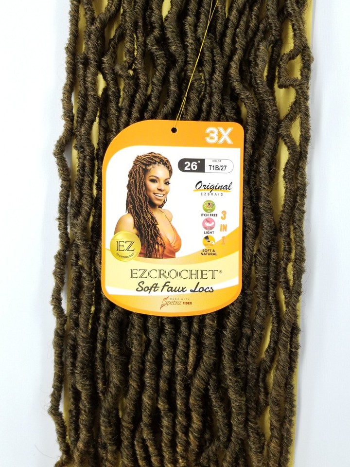 I&I Hair Innocence EZCROCHET 3X Faux Locs Crochet Braiding Hair Spectra ...