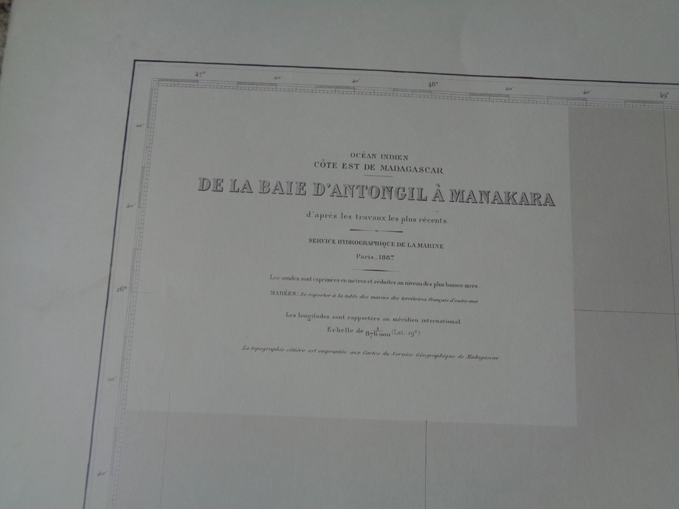 Marine Map / From Antogil Bay To Manakara 1987 Madagascar | eBay