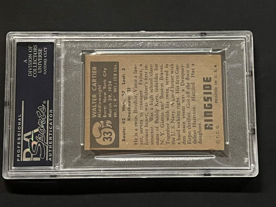 1951 Topps Ringside Boxing #33 Walter Cartier PSA 7 | eBay