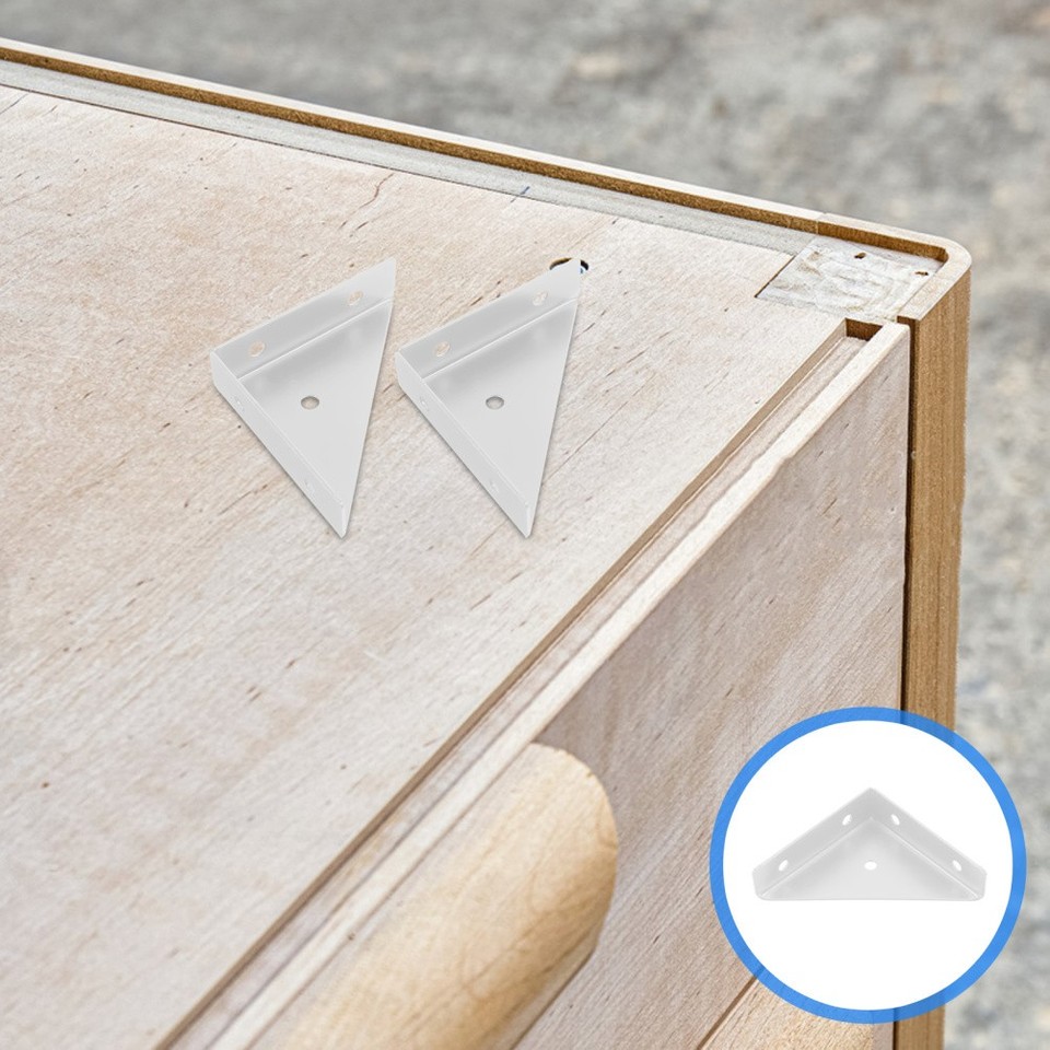 4 Pcs Fixed Bracket Corner Shelf Support Fastening Brackets for ...