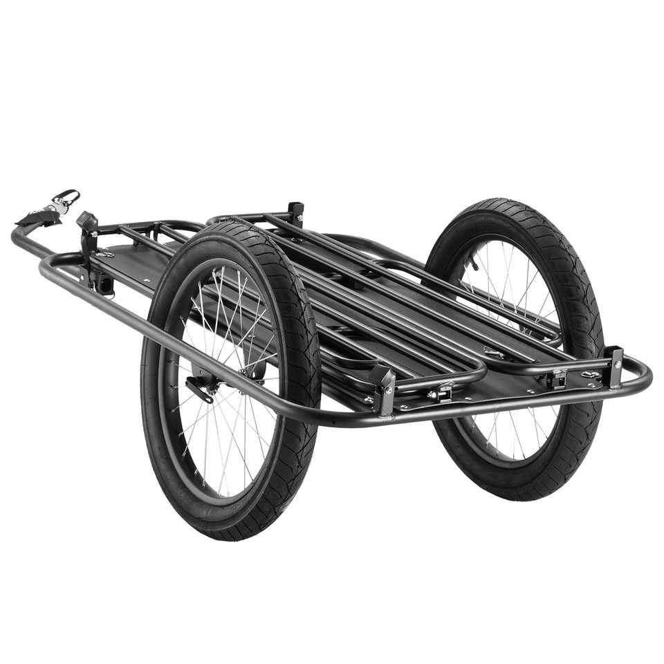 VEVOR Bike Cargo Trailer Bicycle Carrier Storage Cart 275 lbs Load ...