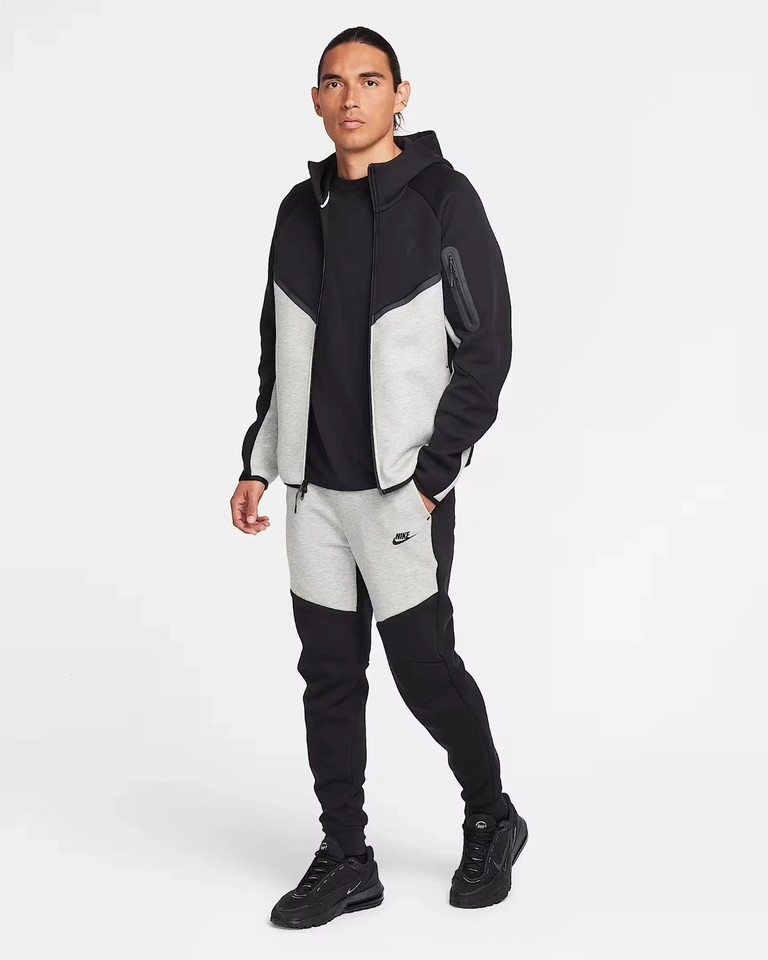 Nike Tech Fleece Windrunner Full Zip Jacket Black Grey Mens Size XXL ...