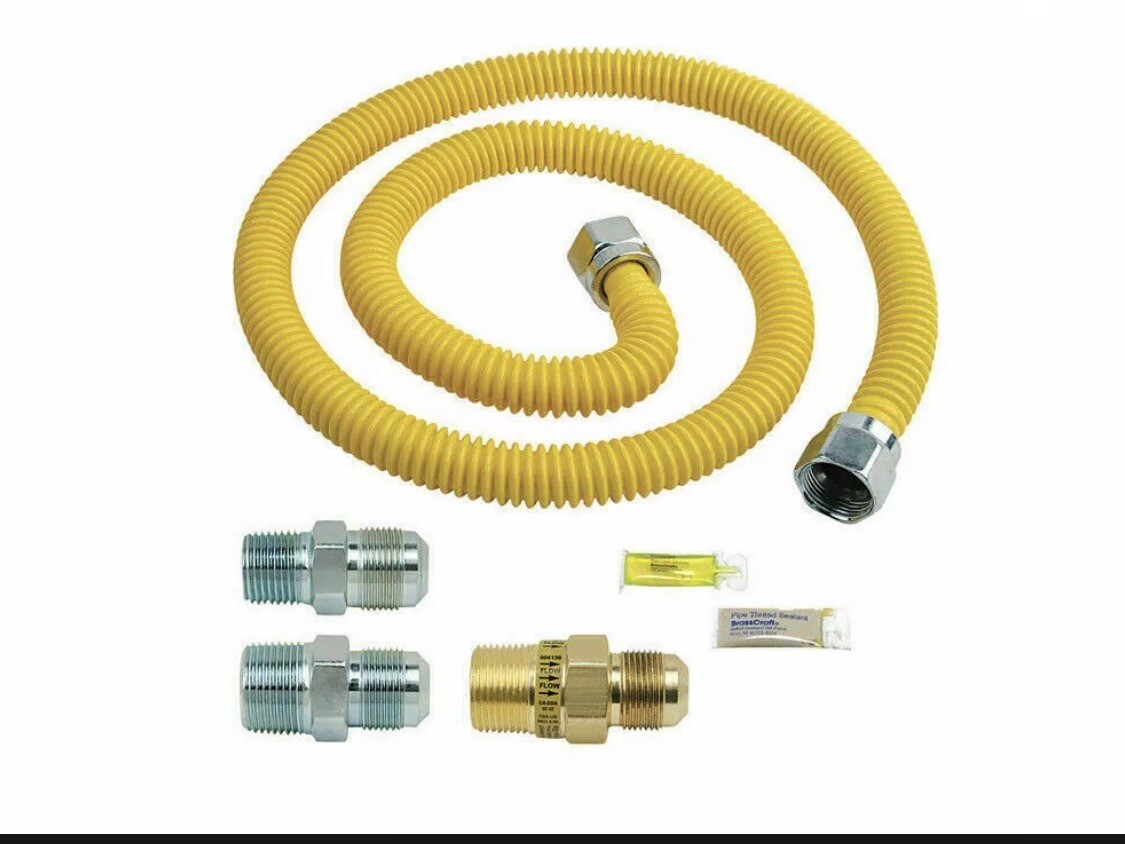 BRASSCRAFT PSC1106 Universal Gas Dryer & Range Install Kit 48in New ...