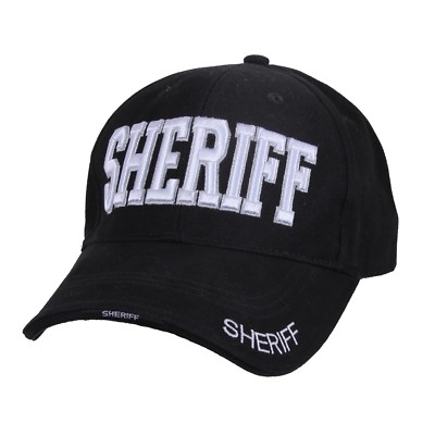 Sheriff Black Low Profile Adjustable Cap Sheriff Embroidered Baseball ...
