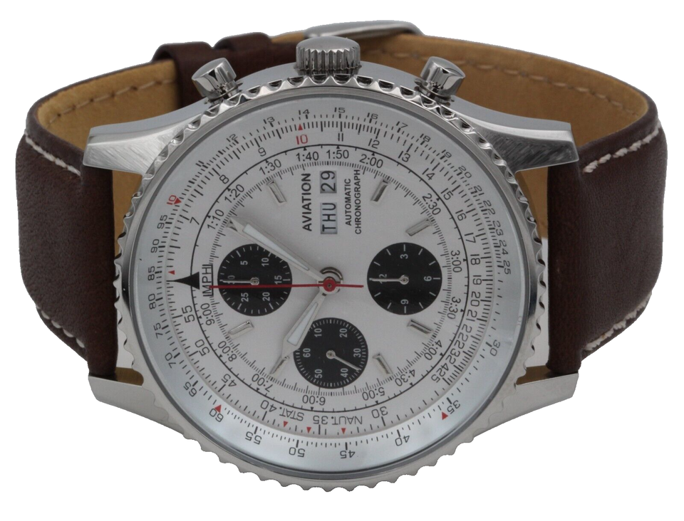 Aviation Automatic Chronograph Men's Watch 7750 Clone Tachymeter Wrist ...