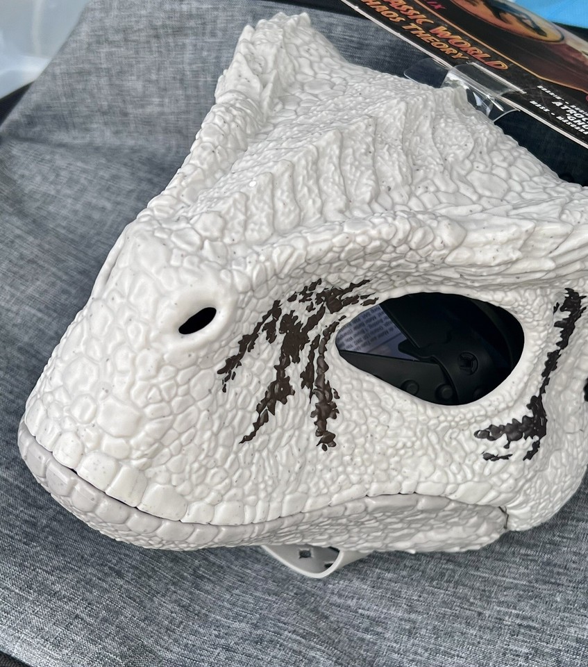 Jurassic World Atrociraptor Ghost Dinosaur Mask with Sound 🔔 Chaos ...