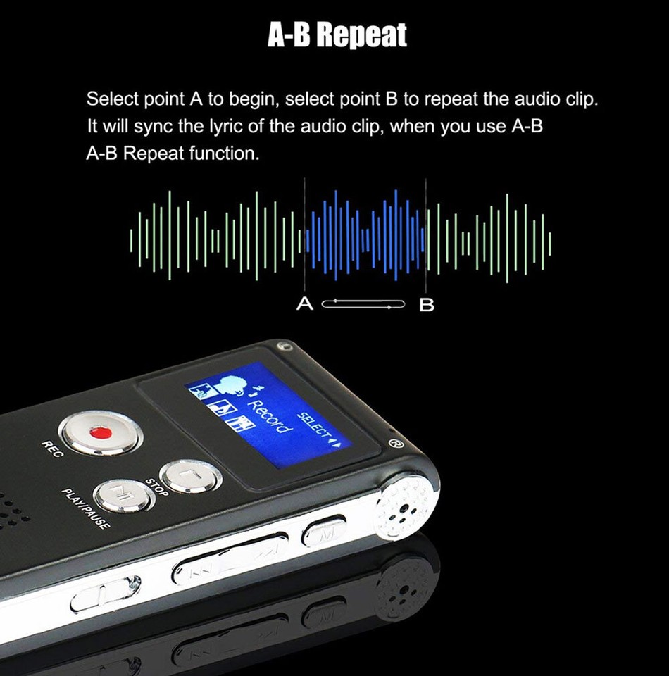 Digital Voice Recorder Dictaphone Audio Sound Recorder Mini small Spy ...
