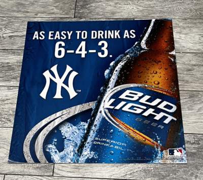 NY YANKEES 6-4-3 Bud Light Budweiser NYC Subway Poster 21x21 Inch | eBay