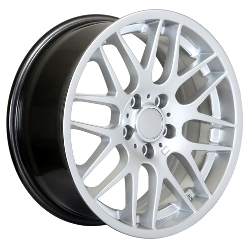 19x8.5" HYPER SILVER CSL STYLE M3 WHEELS SET OF 4 FOR BMW 528I 535I 5 ...