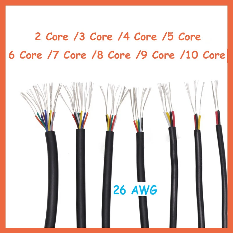 22 AWG RVV 2/3/4/5/6/7/8/10/12/14/16/18 Cores Pins Copper, 55% OFF