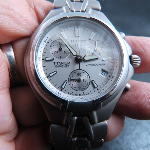 Swiss Made Titanium Tissot Chronograph Quartz Men Watch | eBay