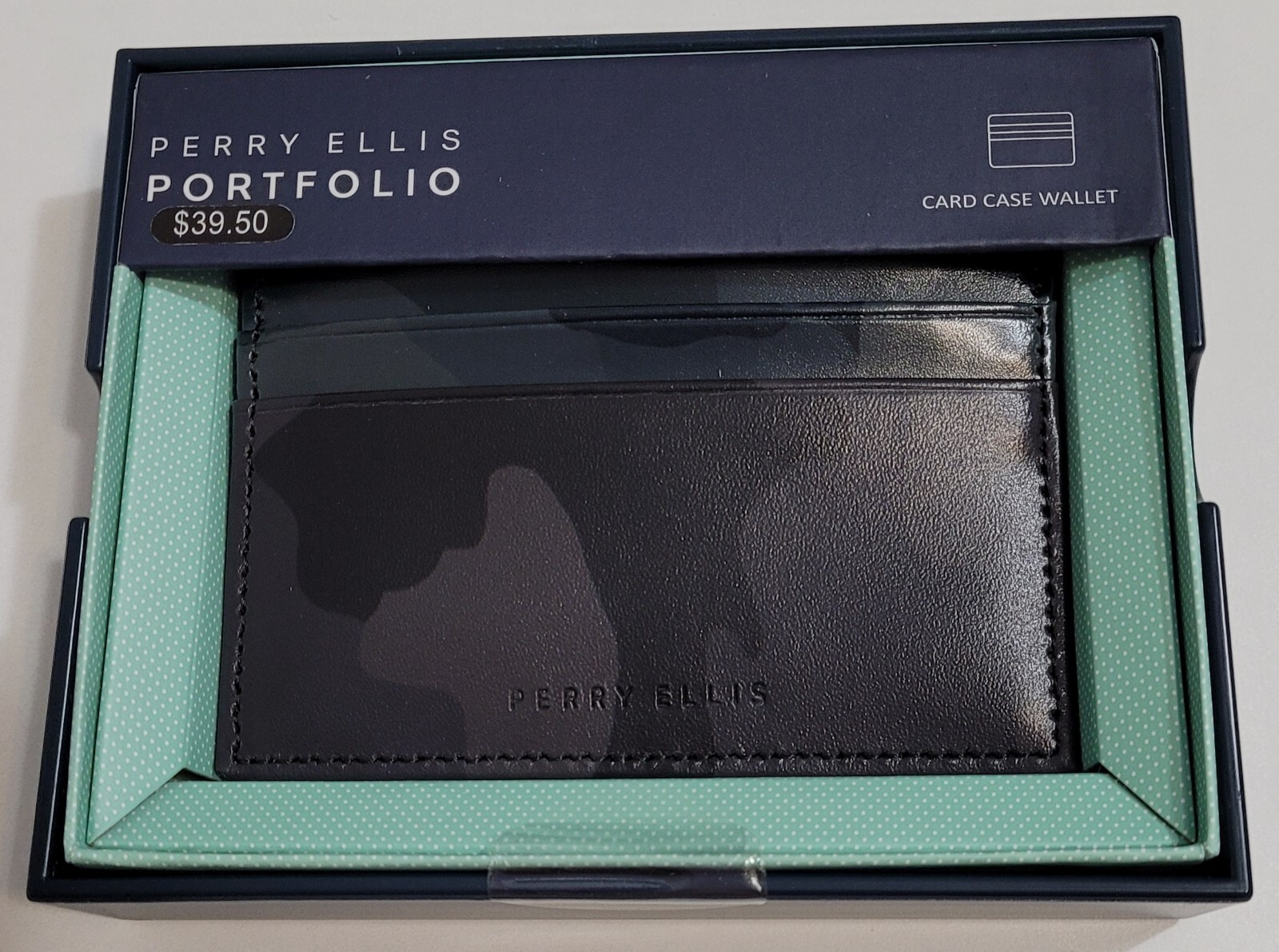 Perry Ellis Portfolio Men's 6 Slot Card Case in Camouflage Wallet | eBay