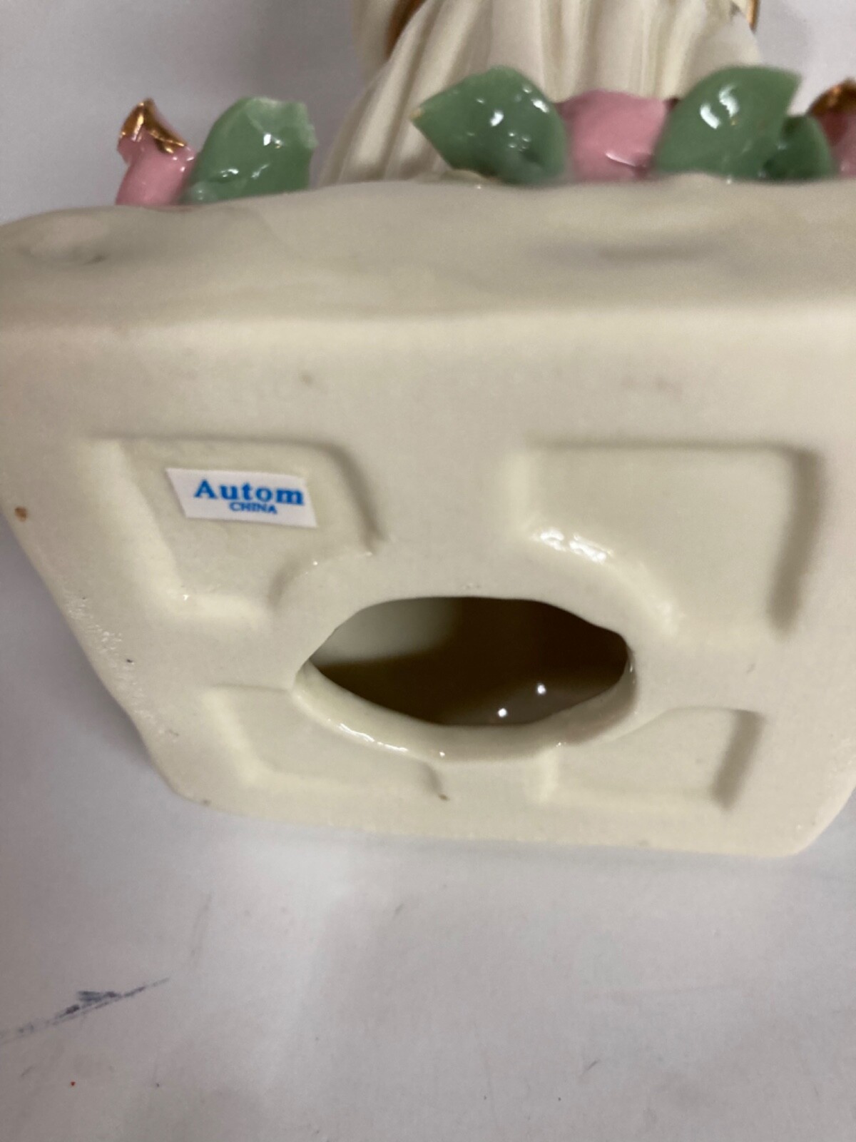 Vintage AUTOM Mother Mary with Baby Jesus Statue Figurine | eBay