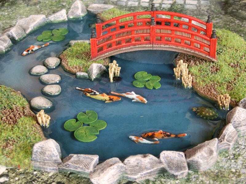 Samurai Pond - Tabletop Terrain Compatible with Test of Honor Bushido ...