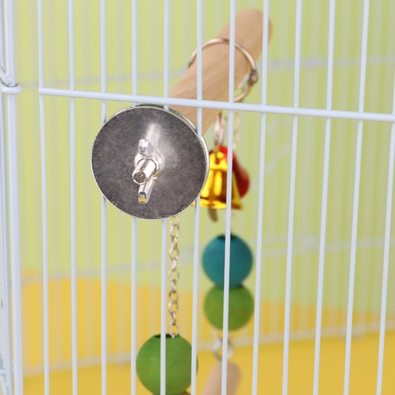 Bird Climbing Bridge with Bells Parrot Swing Hanging Toy for Parakeet ...