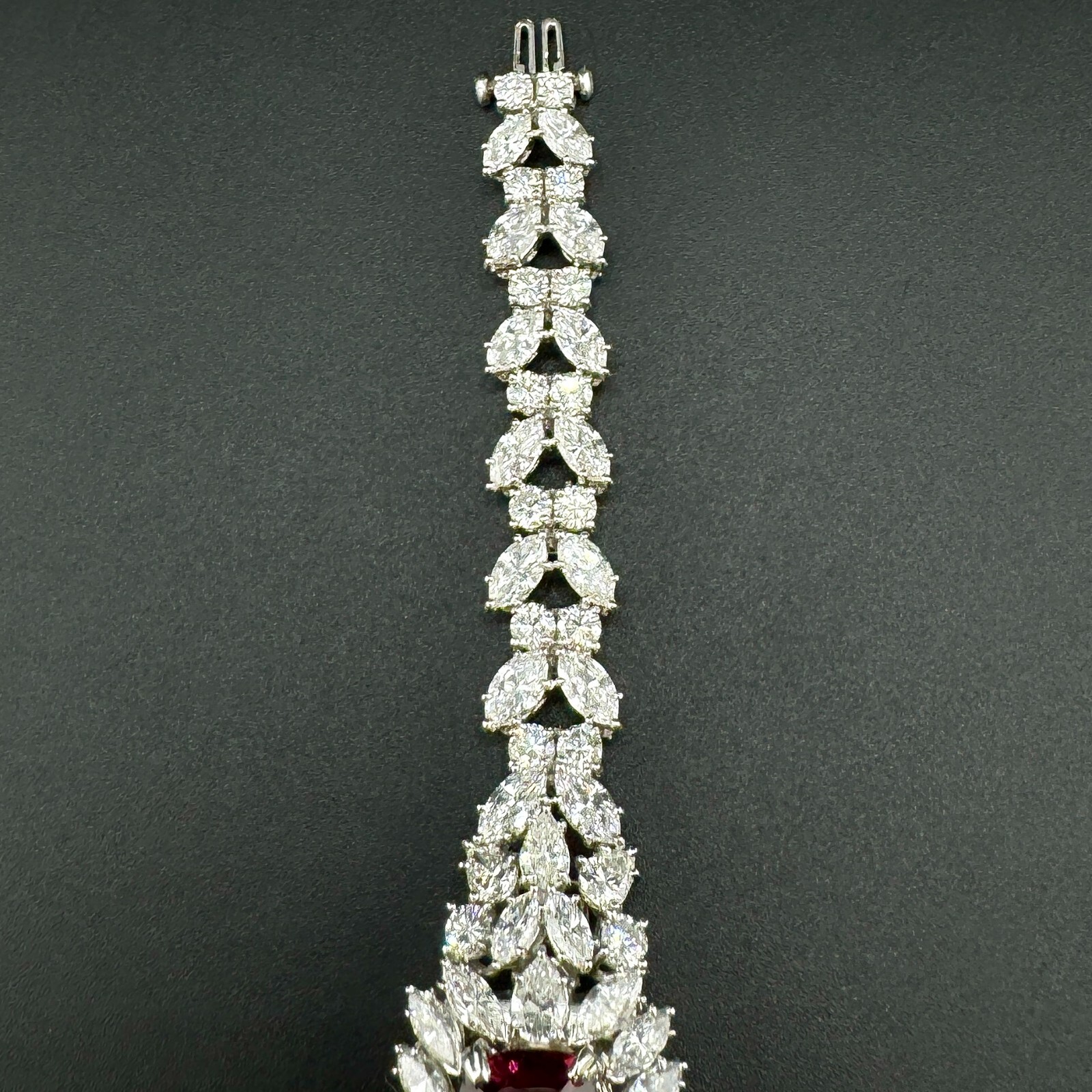 19.6CTW MARQ/ROUND/PEAR VVS2 E-F DIAMOND 5.56CT PINK TOURMALINE BRACELET PLAT 6" | eBay