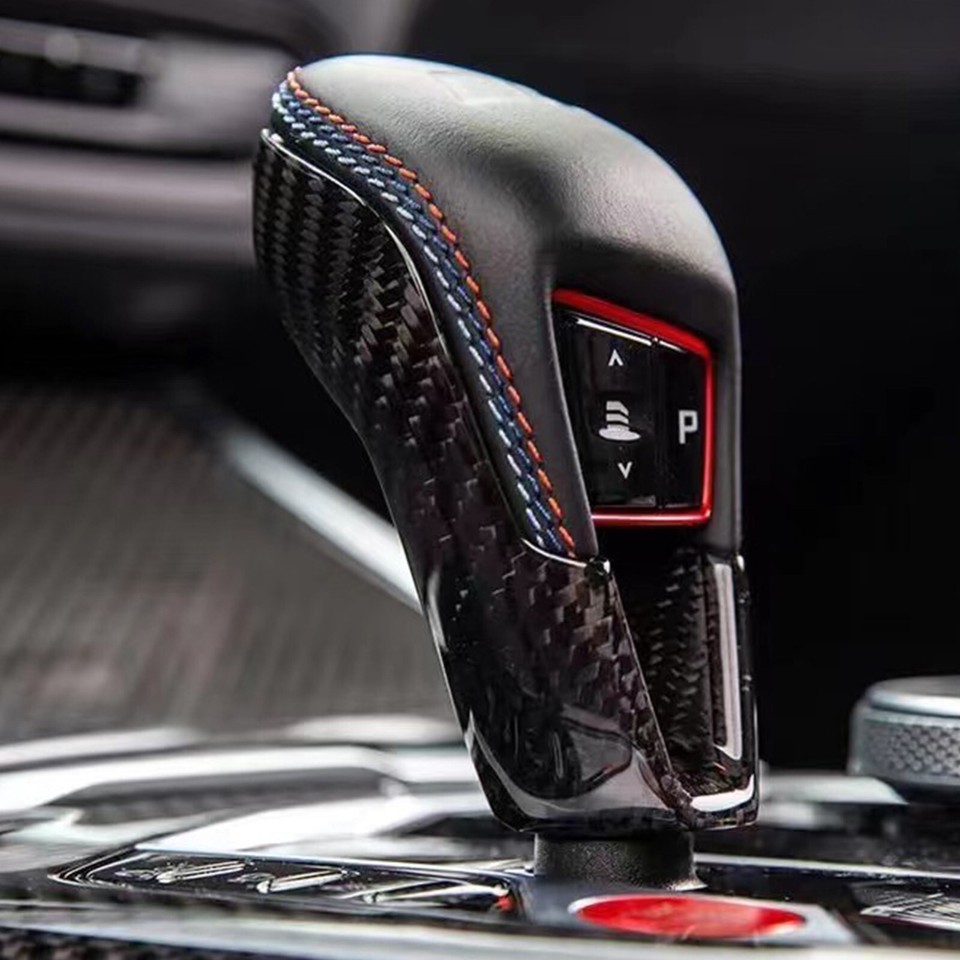 Real Carbon Fiber Gear Shift Knob Cover For BMW M2 M3 M4 G80 G82 F95 ...