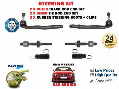 FOR BMW 5 SERIES E39 1996-2003 2X OUTER 2X INNER STEERING RACK TRACK ...