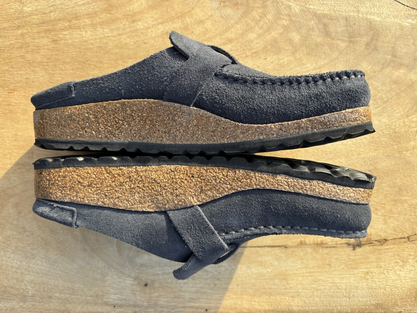 BIRKENSTOCK Buckley Navy Suede Clog Slide Mule Shoes, Size 7 Narrow ...