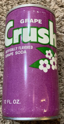 VINTAGE CRUSH GRAPE SODA STEEL PULL TAB CAN | eBay