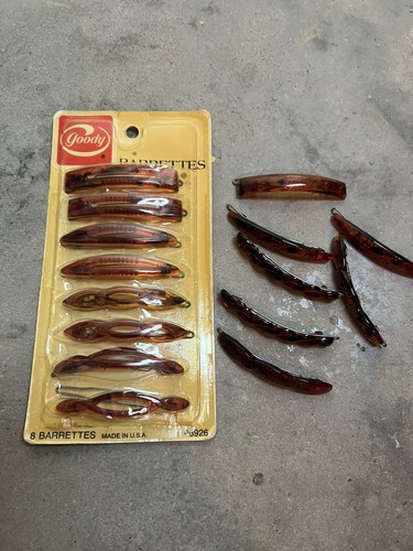 Vintage Lot Of 15 Goody Barrettes Mock Tortoise 1975 Original Packaging ...