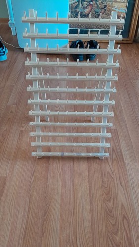 JUNE TAILOR Wooden 120 Spools of Thread Rack Holder Organizer with ...