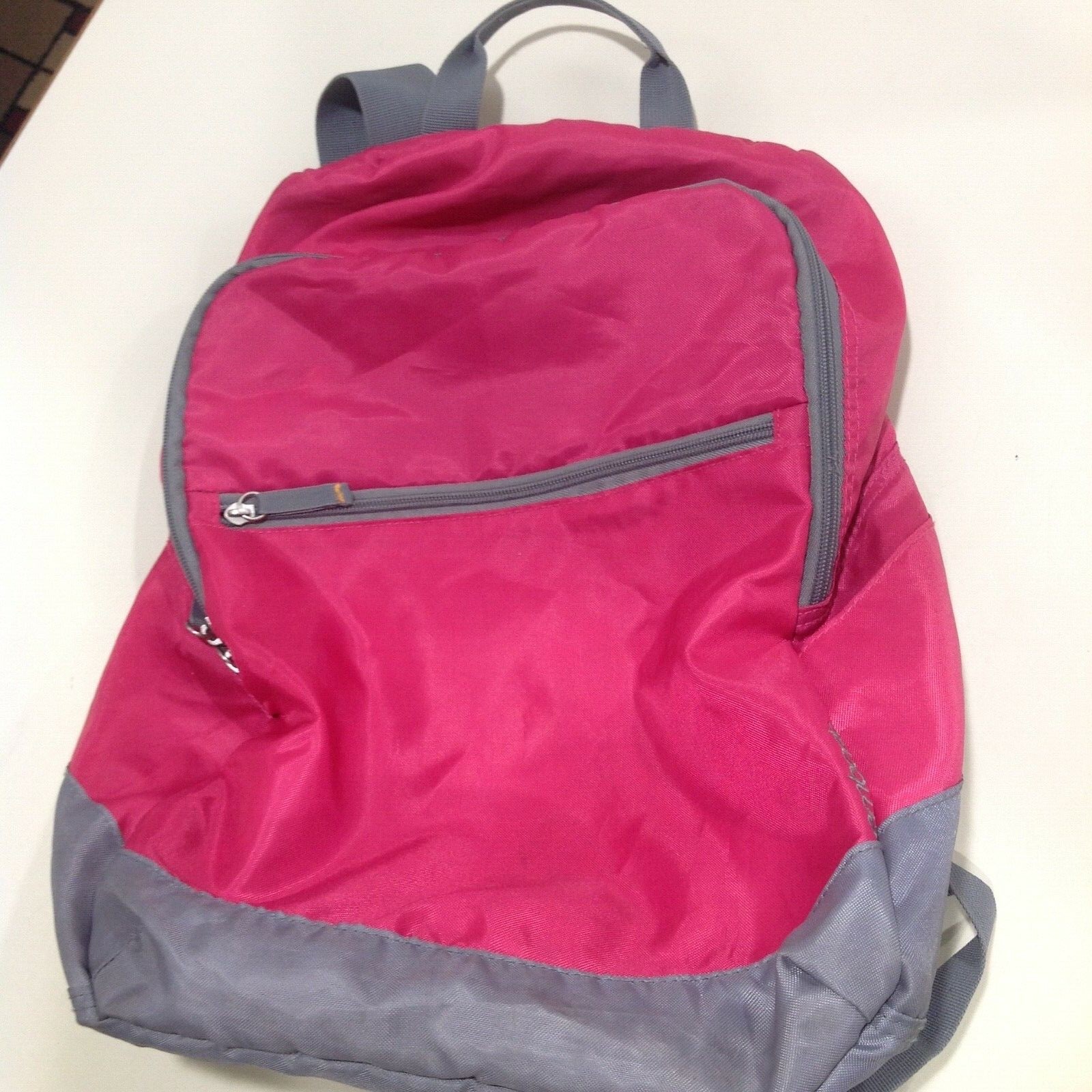 Embark Backpack Bag Pink Gray Lightweight Packable Carry Hanlde Inside ...