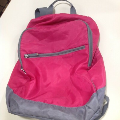 Embark Backpack Bag Pink Gray Lightweight Packable Carry Hanlde Inside ...