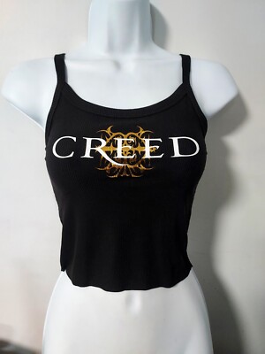 Creed band crop top Creed band tank top Creed shirt fitted gold ...