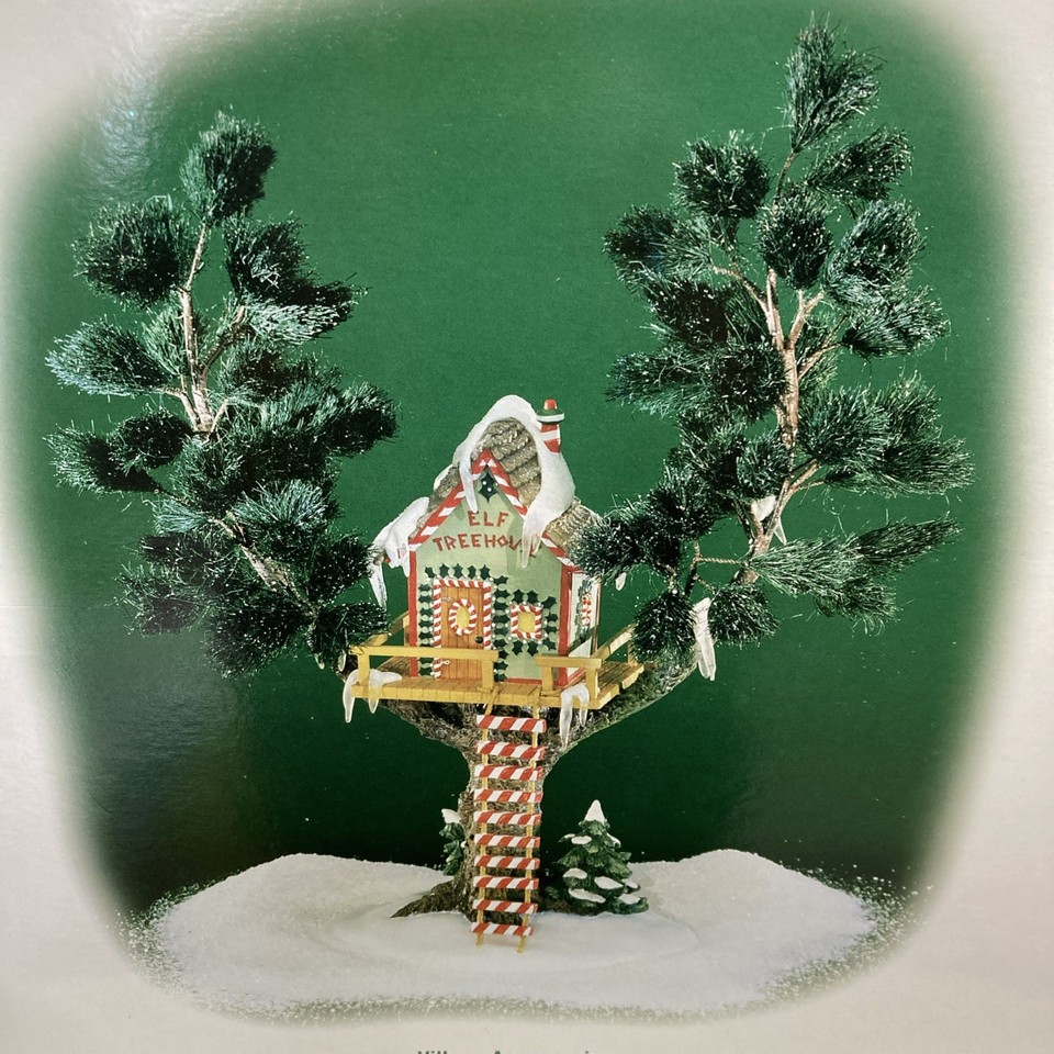 Dept 56 North Pole Series Village Accessories Elf Tree House #56446 ...