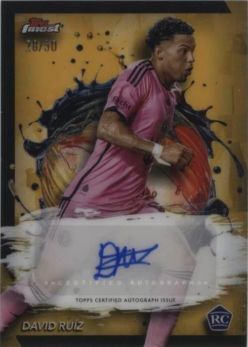 2024 Topps Finest Mls - Autographs David Ruiz #BA-DR Gold Refractor /50 ...
