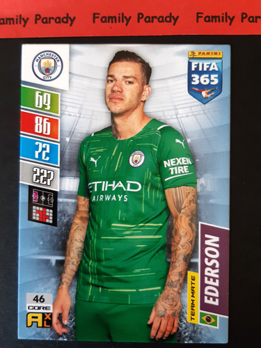 Ederson 46 Manchester City Card Panini Adrenalyn XL Foot Fifa 365 2022 ...
