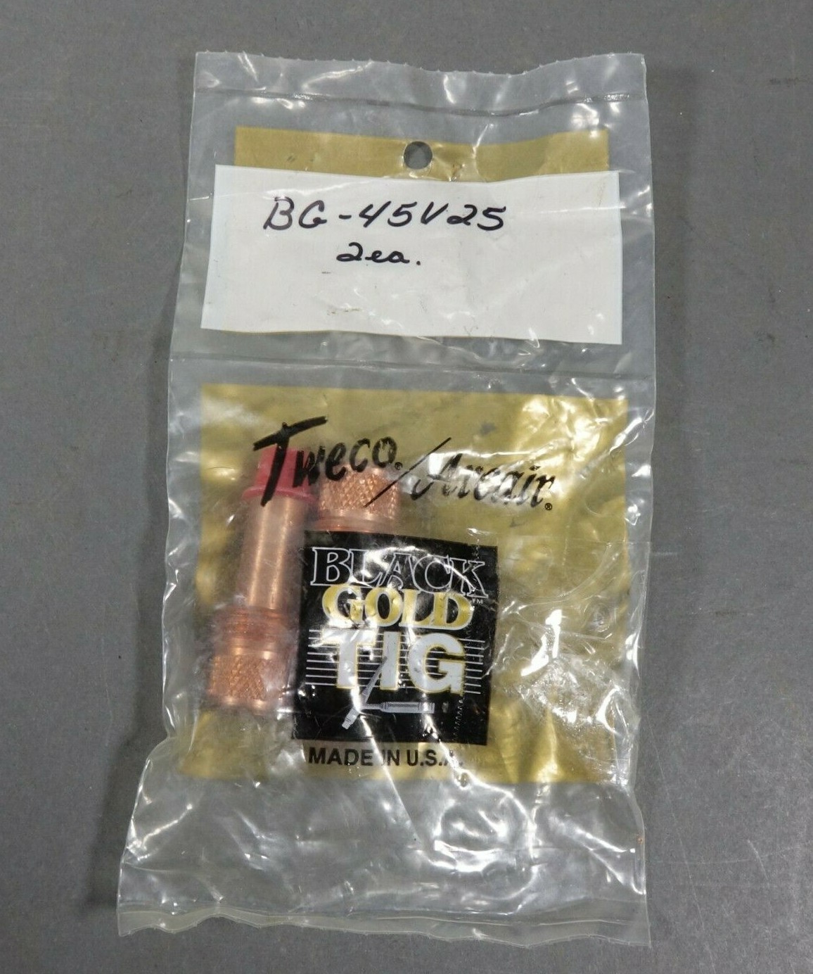 TWECO BLK GOLD 2-pk Gas Lens Collet Body 45V25 1/16 for TIG Welding ...