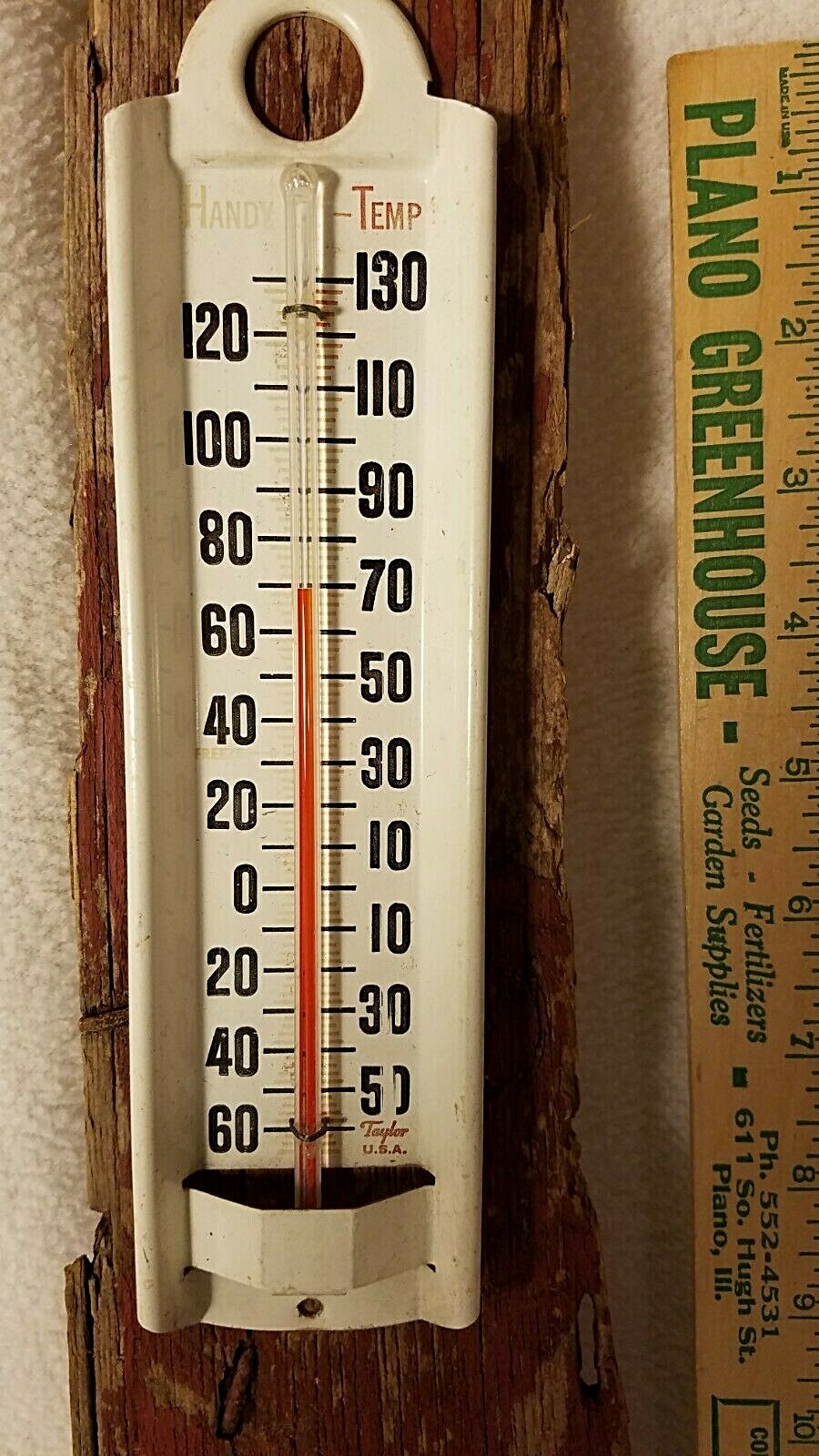 Rustic Thermometer on Old Barn Wood Taylor Thermometer Handy Temp ...