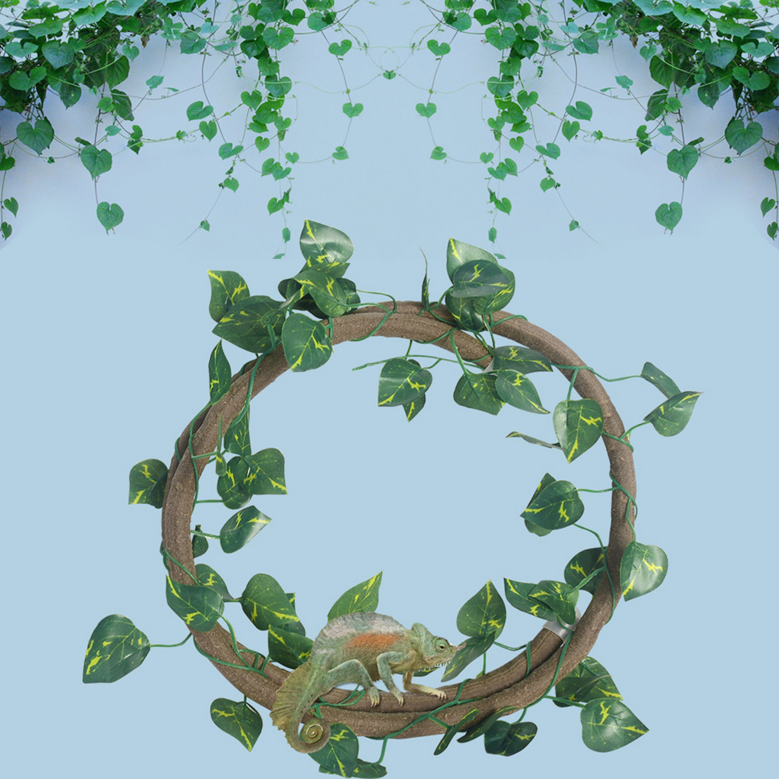 1 Set Artificial Rattan Easy to Install Play Reptile Pet Climbing Vines ...