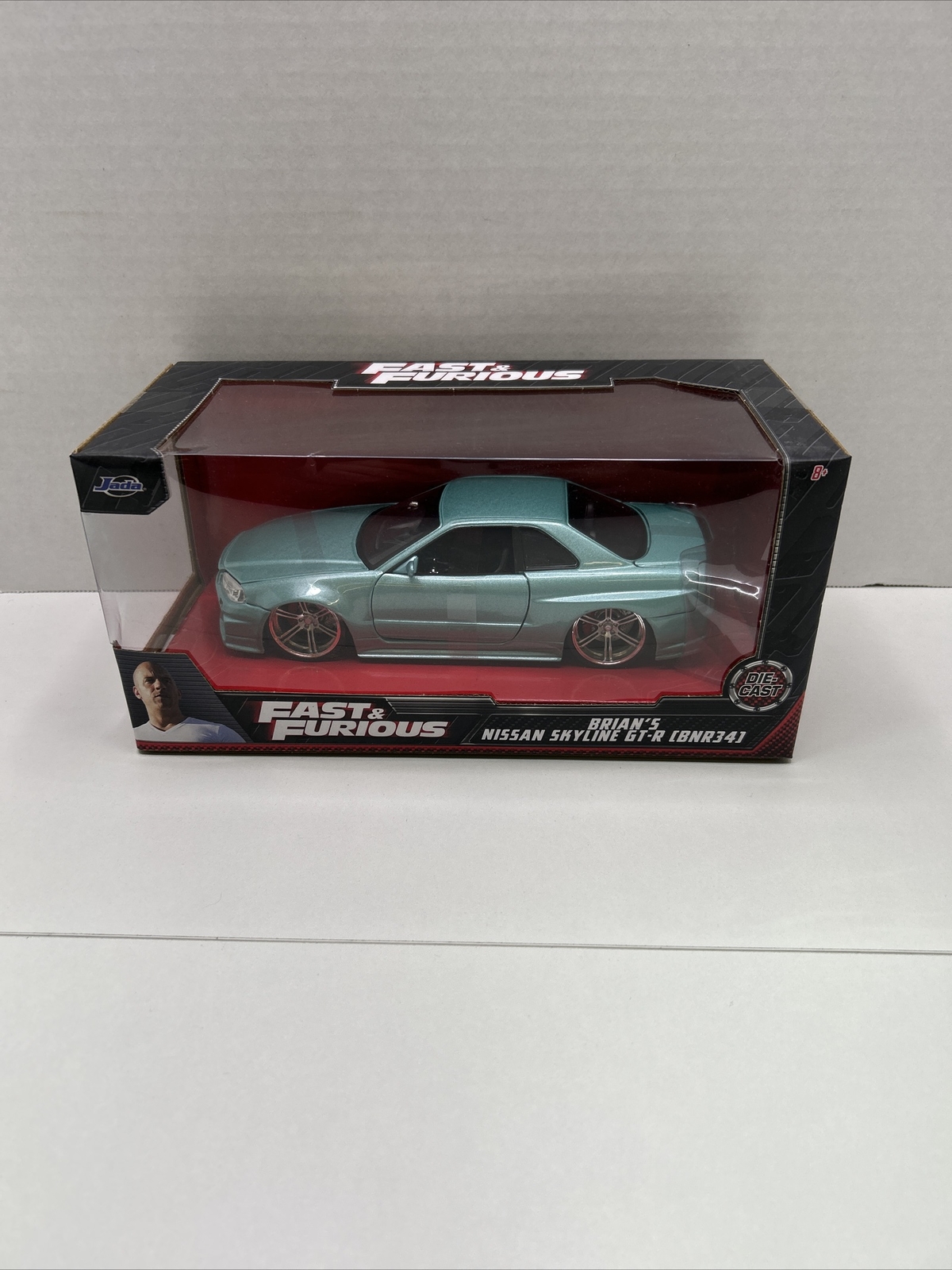 Fast & Furious Brian's Nissan Skyline GT-R (BNR34) Light Green 1:24 ...