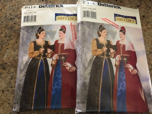 🦋BUTTERICK #P414/ #6197-LADIES RENAISSANCE-RENFAIR PATTERN 16W-20W ...