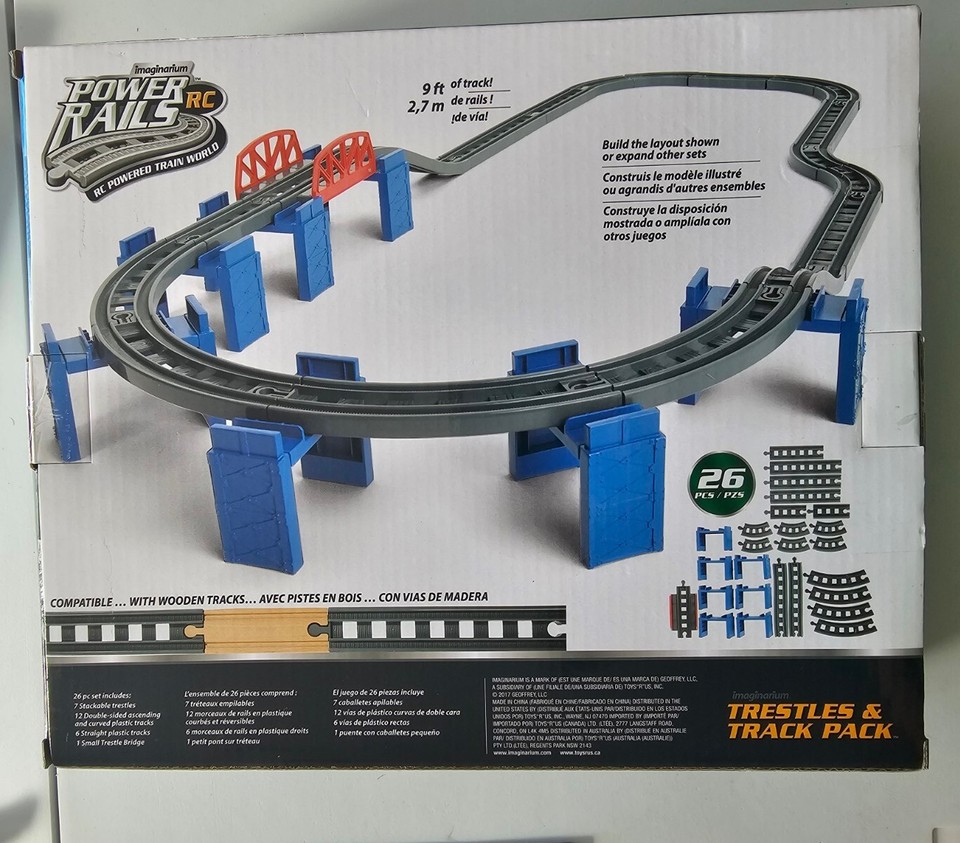 Imaginarium Power Rails RC TRAIN Trestles & Track Pack 26 Pieces TRU ...