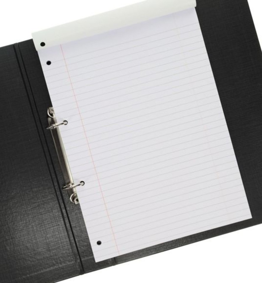 Ring Binder A4 Jet Black High Quality Strong 2 Ring File Document ...