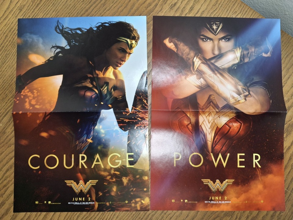 Wonder Woman Movie Set of 3 Promo Mini-Posters 11.5" x 17" DC 2017 Gal ...