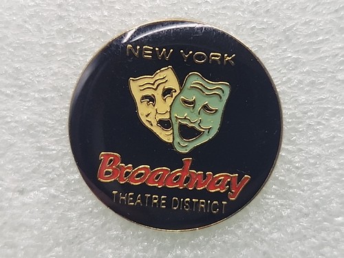 Vintage New York Broadway Theater District Comedy & Drama Masks Pin NY ...
