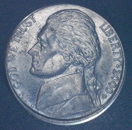 2000 D Jefferson Nickel Off Center Strike Error Cool Coin. See Pics. | eBay