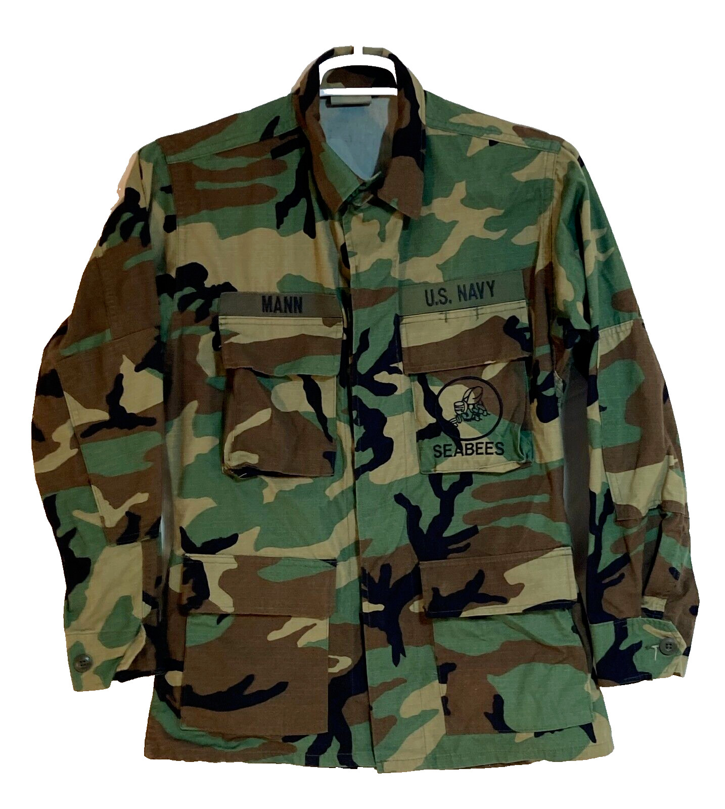 US Navy - Seabees Camouflage Combat Jacket Military … - Gem