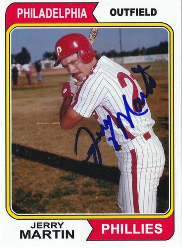 JERRY MARTIN PHILADELPHIA PHILLIES 1974 STYLE SIGNED CUSTOM CARD | eBay