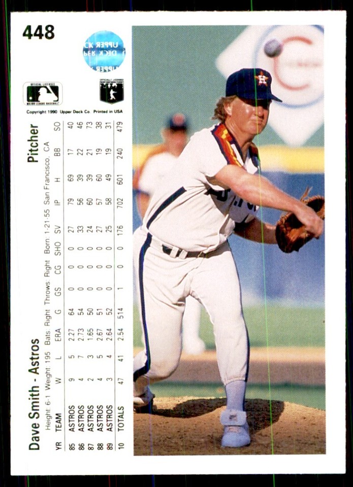 1990 Upper Deck Dave Smith Baseball Cards #448 | eBay