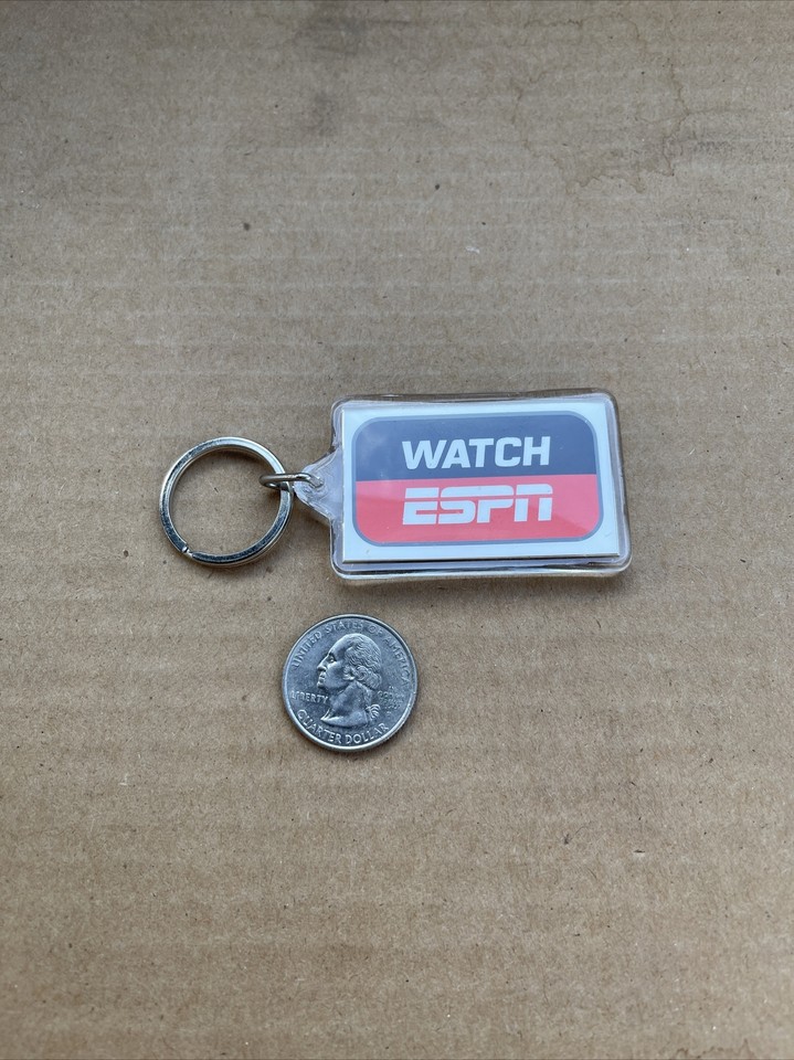 Vintage ESPN Watch ESPN Keychain Acrylic Sports Racing Advvertising | eBay