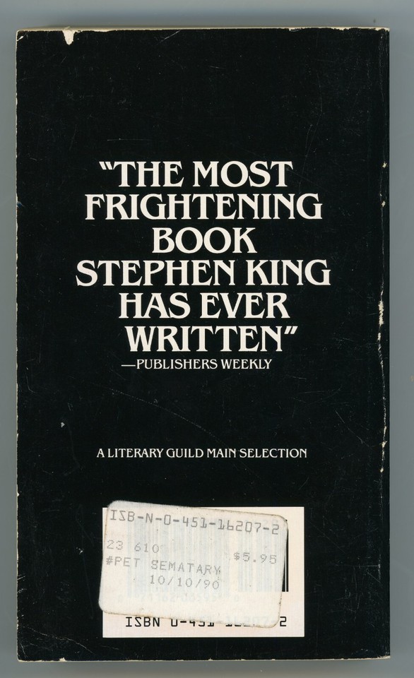 Stephen King ~ Signed Autographed "Pet Sematary" Book ~ PSA DNA | eBay