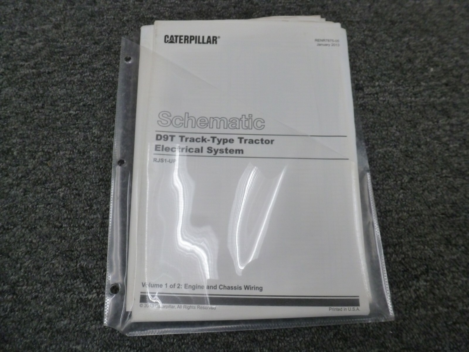 Caterpillar Cat D9T Tractor Engine & Chassis Electrical Wiring Diagrams ...